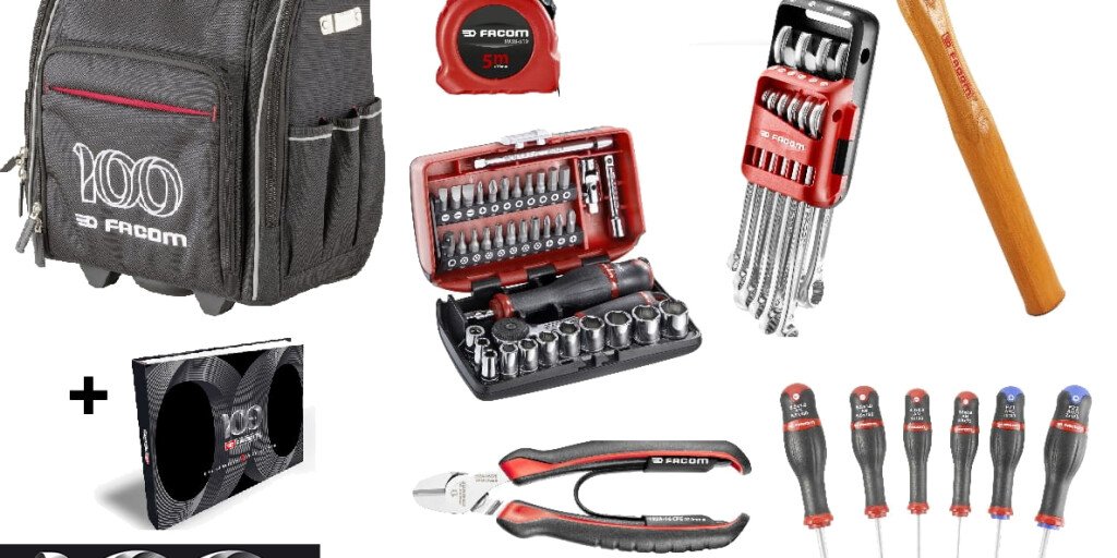 SAC A OUTILS COLLECTOR EDITION LIMITEE 100 ANS FACOM AVEC OUTILS